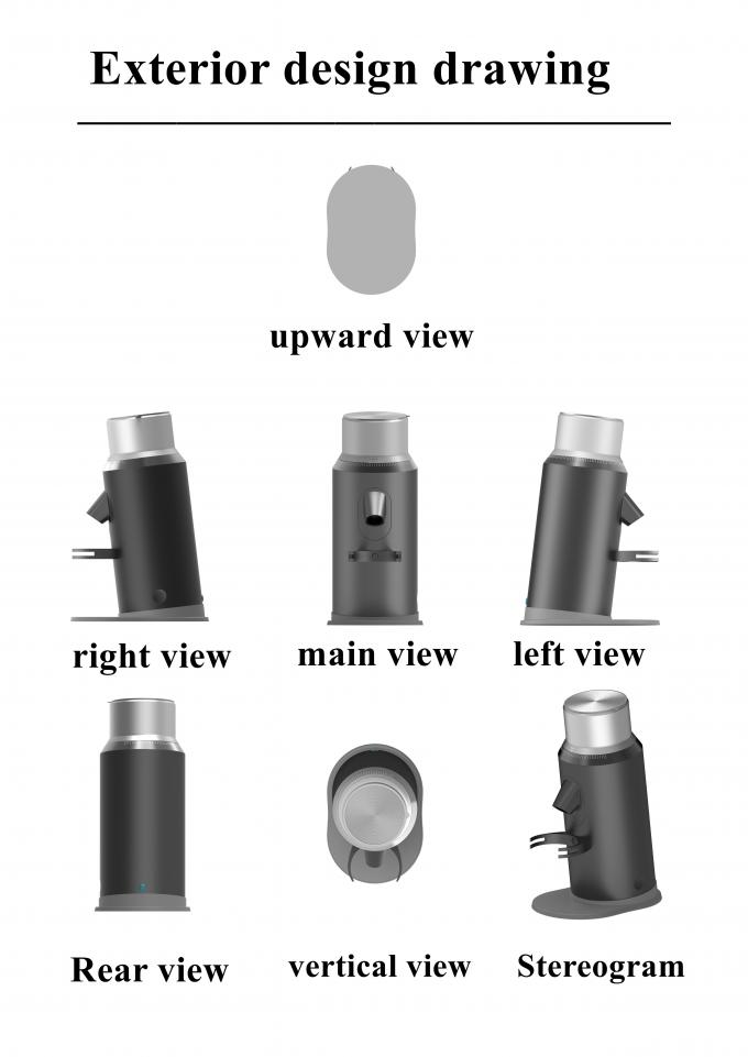 T64 64mm Flat Burr Coffee Grinder With AC Motor 1400rmp